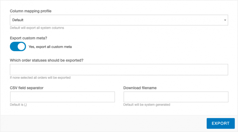 Order Export - CodeTeam